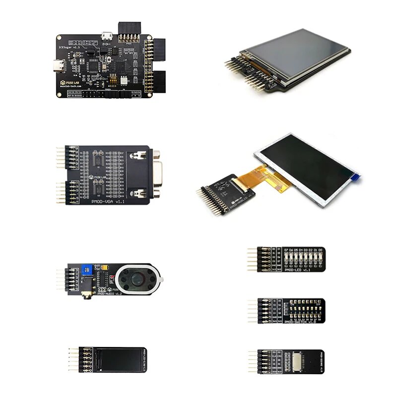 Макетная плата iCESugar FPGA ICE40UP5k, Color: FPGA and PMOD Pack-4