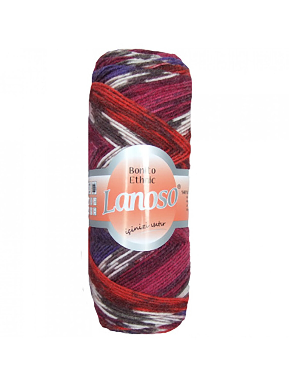 5 Мотков, Lanoso BONITO ETHNIC, BONITO ETHNIC 49% Шерсть, 51% Акрил / 100 гр. - 300 м, Цвет-1208