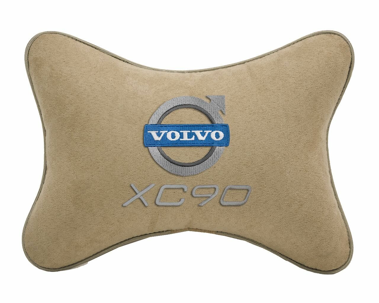 Подушка на подголовник автомобильная бежевая алькантара Volvo XC90