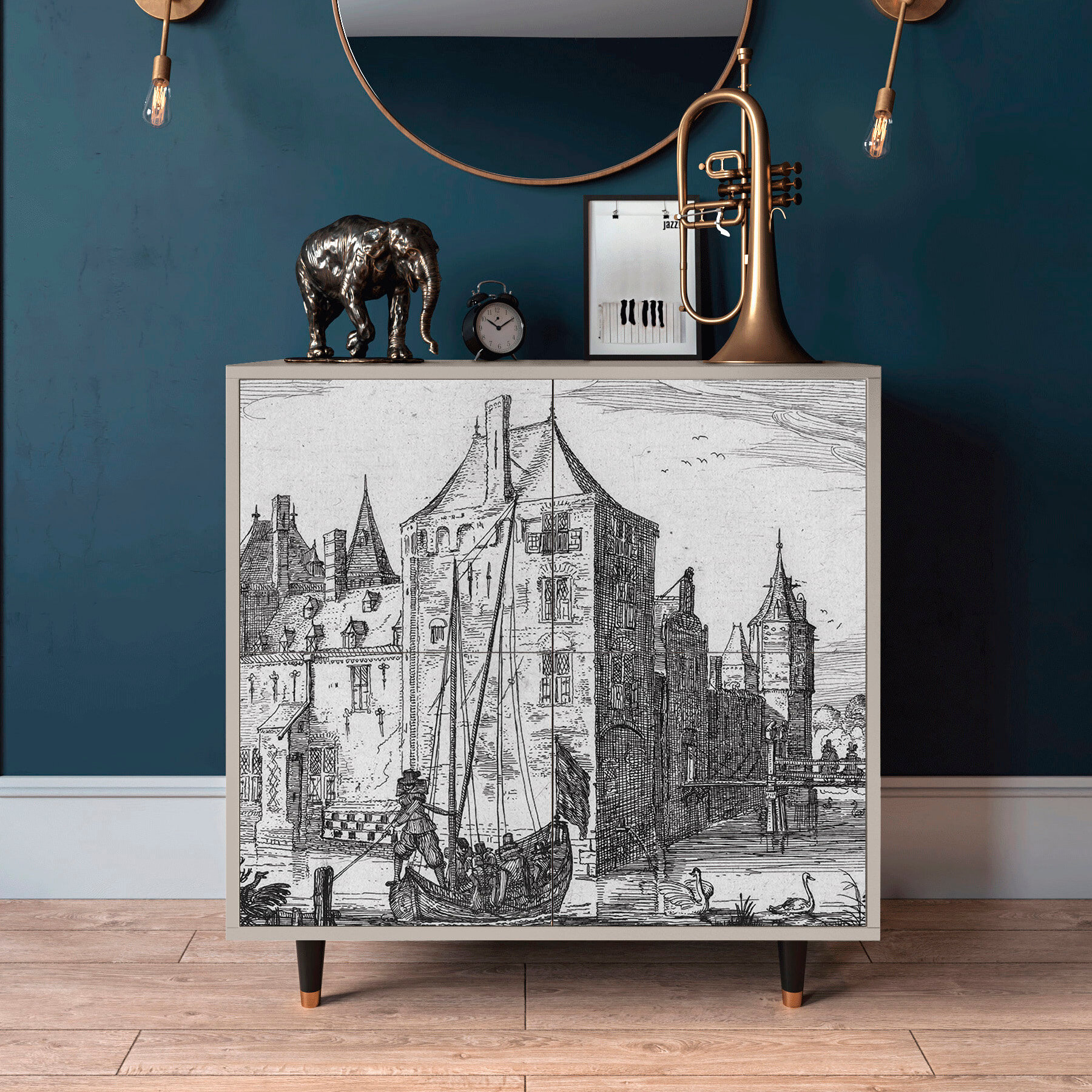 Комод - STORYZ - BS3 Castle by Pieter Breugel, Размер - 94 x 96 x 48 см, Цвет корпуса - Сатин