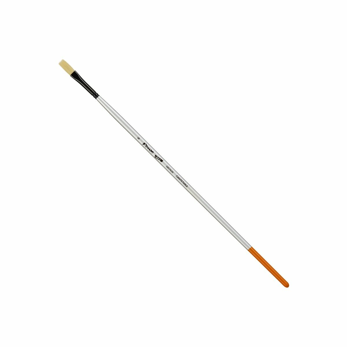 Кисть художественная Комус Арт, синтетика, жесткая, плоская, №6, длинная ручка (1857620), 50шт.