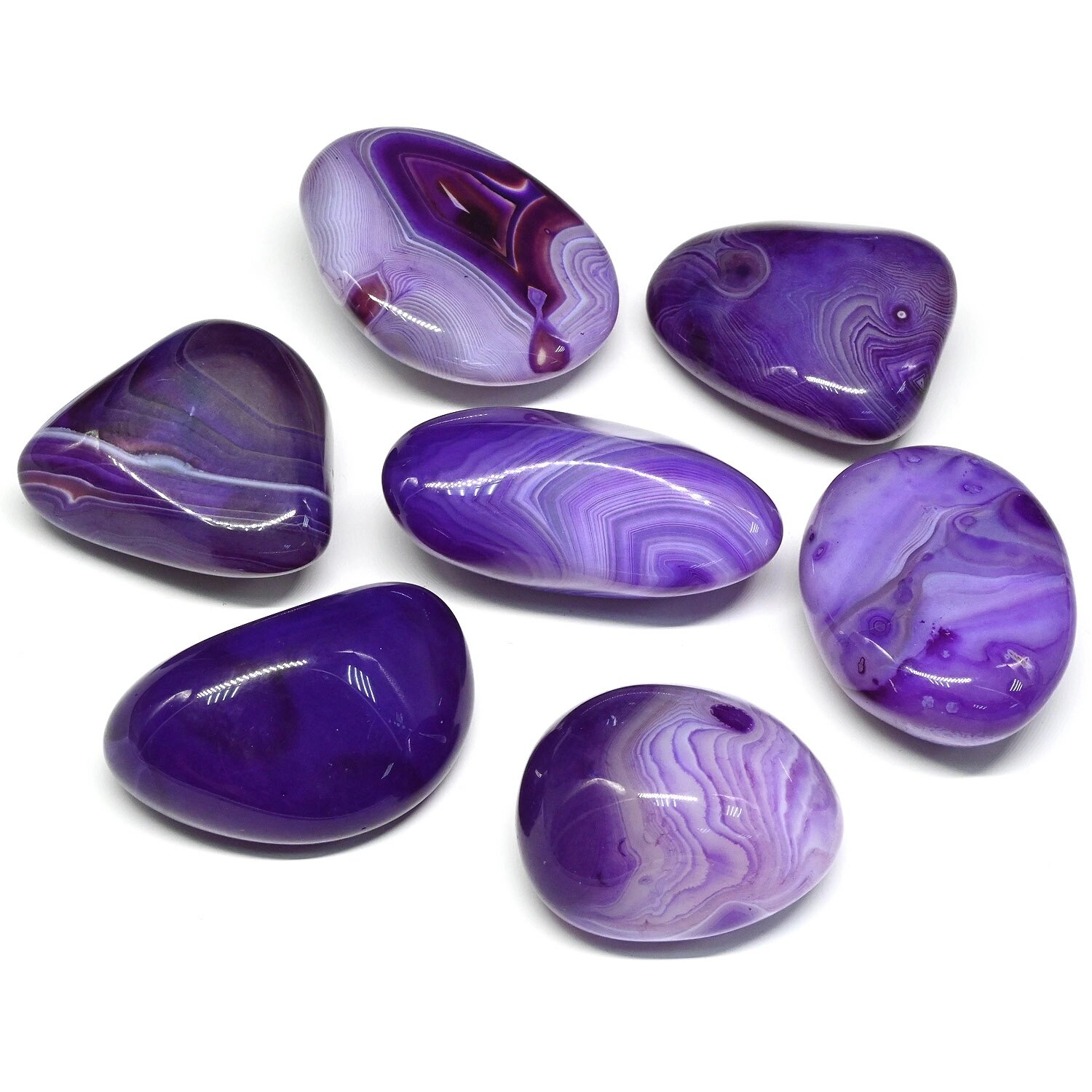 Минерал агат тонированный цв. фиолетовый 48*35*25мм, 60-69г .