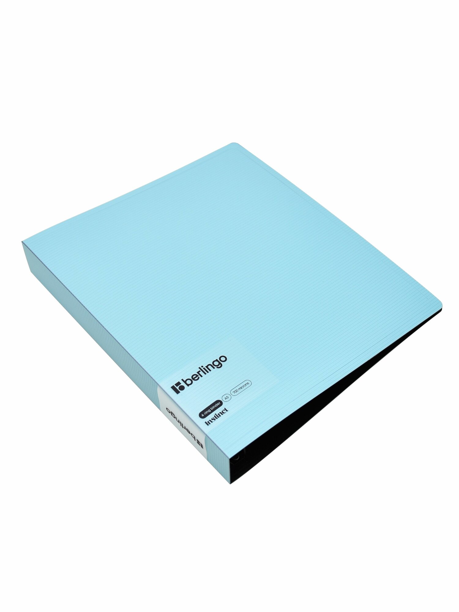 Папка на 4-х кольцах пластиковая 35 мм аквамарин 700 мкм "Instinct"