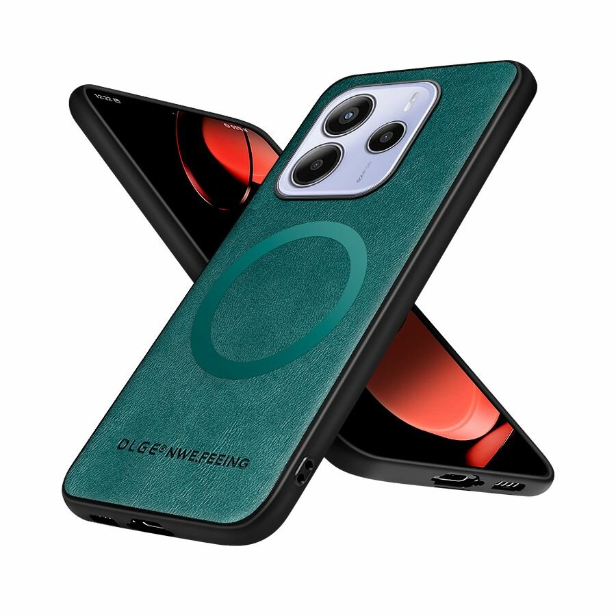 Кожаный чехол для телефона Xiaomi Redmi Note 14 4G(Редми Ноут 14 4G), модный, легкий, устойчивый к падениям, прочный, простой