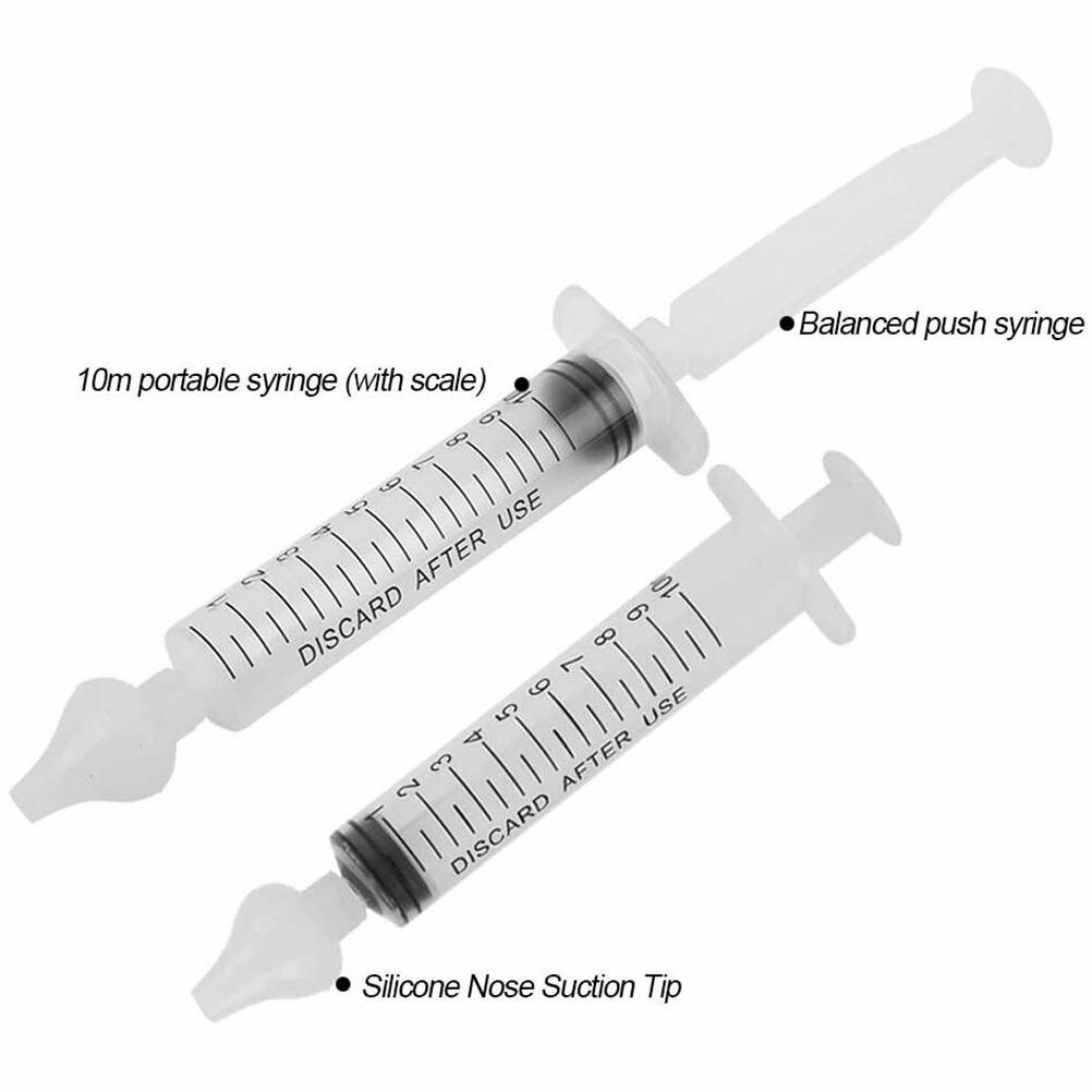 2 шт. портативный детский ирригатор для носа, шприц для чистки носа, игольная трубка, силиконовый аспиратор для носа