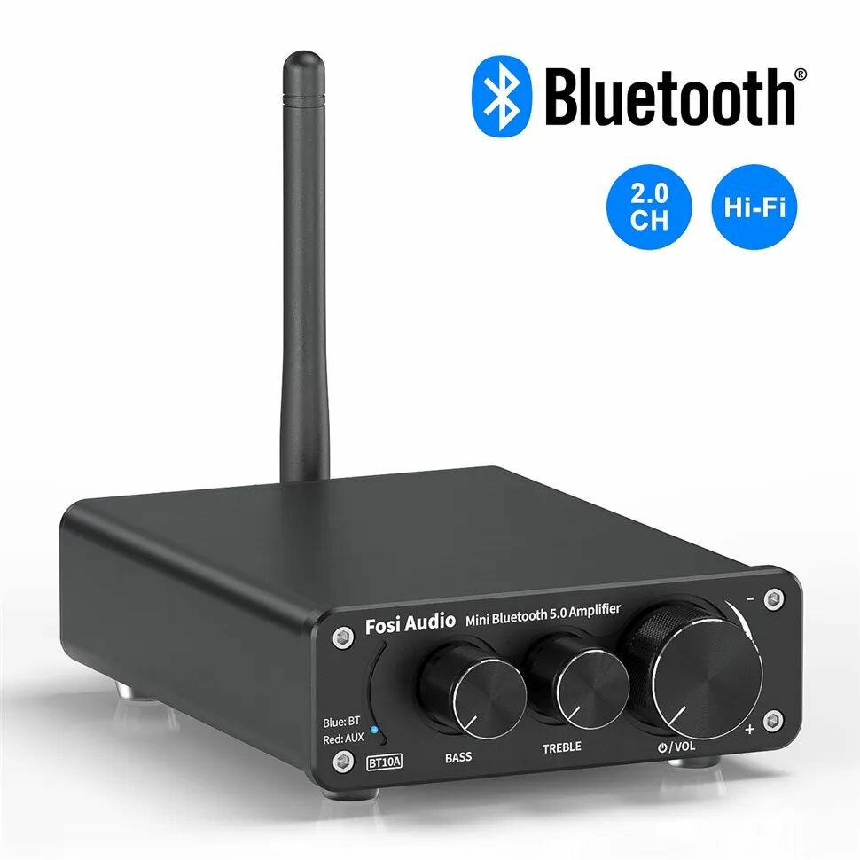 Fosi Audio BT10A Bluetooth 5.0 Стерео Усилитель Ресивер Mini HiFi