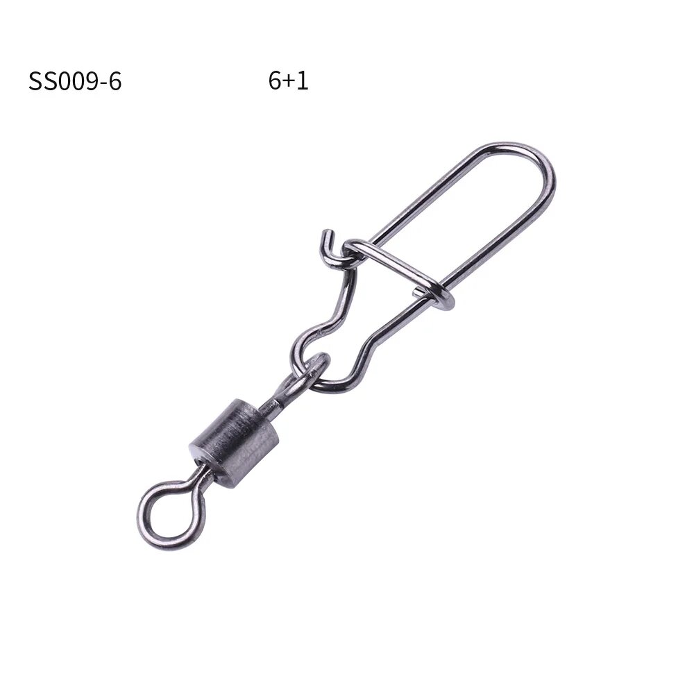 50 шт, соединитель для рыбалки из нержавеющей стали, подшипник, вертлюг с оснасткой, рыболовный крючок, аксессуары для приманок, рыбольные хороши