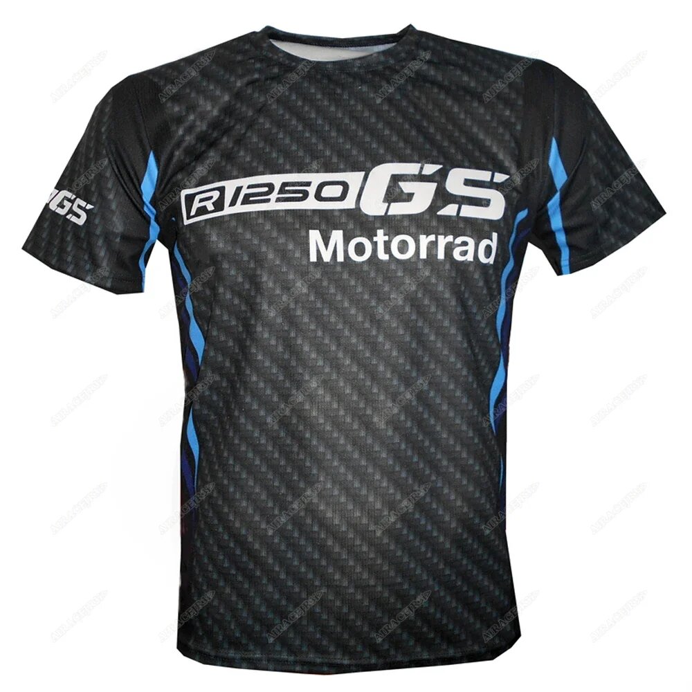 Для BMW R1250 GS футболка Motorrad Мотоспорт мотоцикл Приключения локомотивы езды быстросохнущая летняя Мужская дышащая черная XXXL