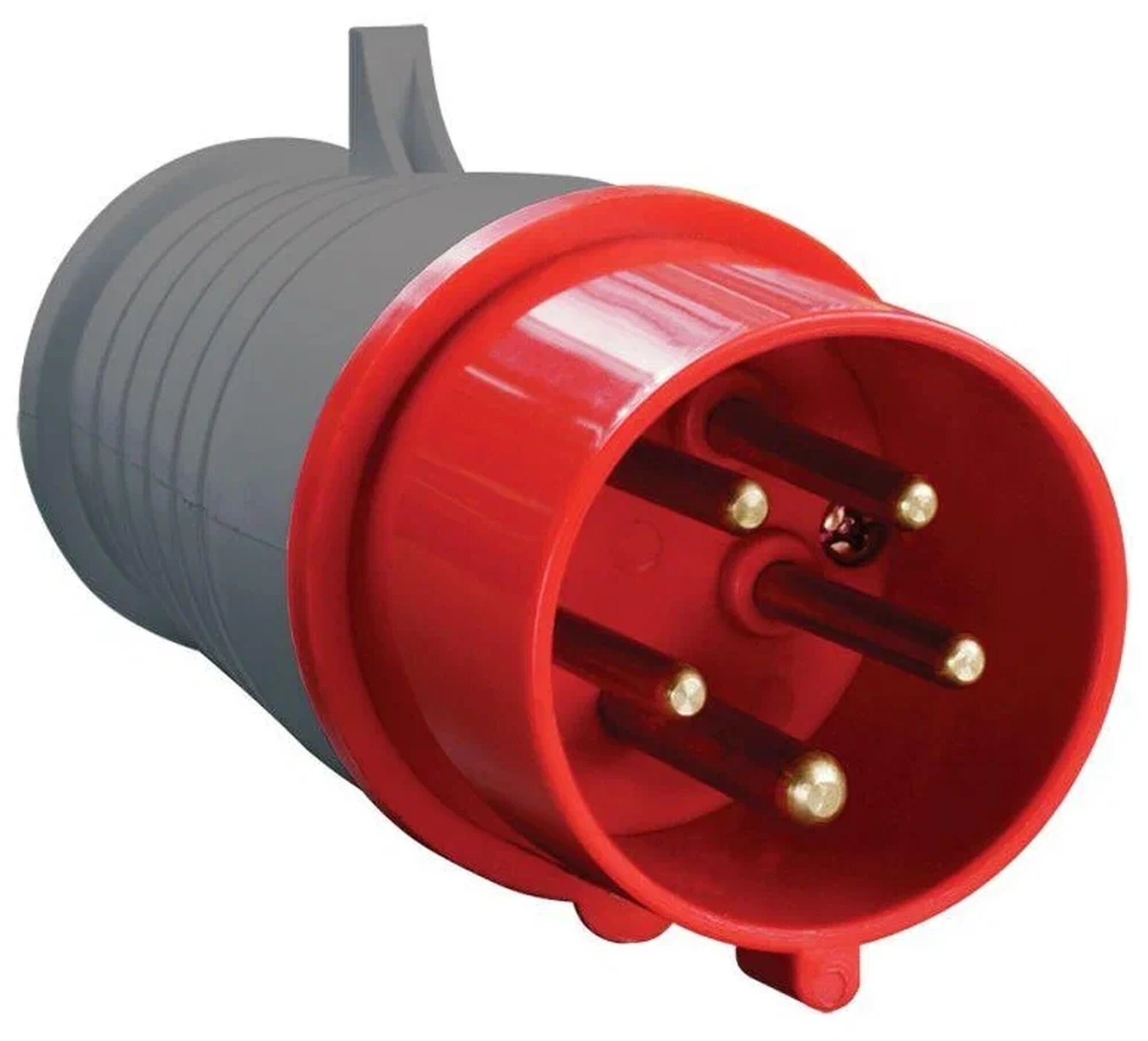 Вилка силовая переносная IEK ССИ-015, 3Р+РЕ+N, 16А, 380-415В, IP44, красная, пластик, винтов. зажим