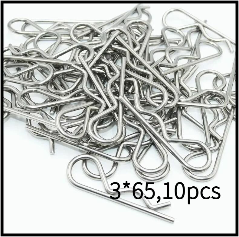 Шплинт пружинный игольчатый 3х65мм,10шт.