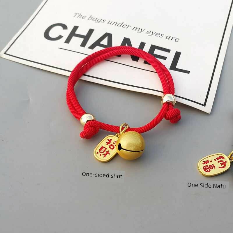 Ошейник для кошек с колокольчиком в китайском красном цвете, средний размер, подходит для кошек 7-18 фунтов,