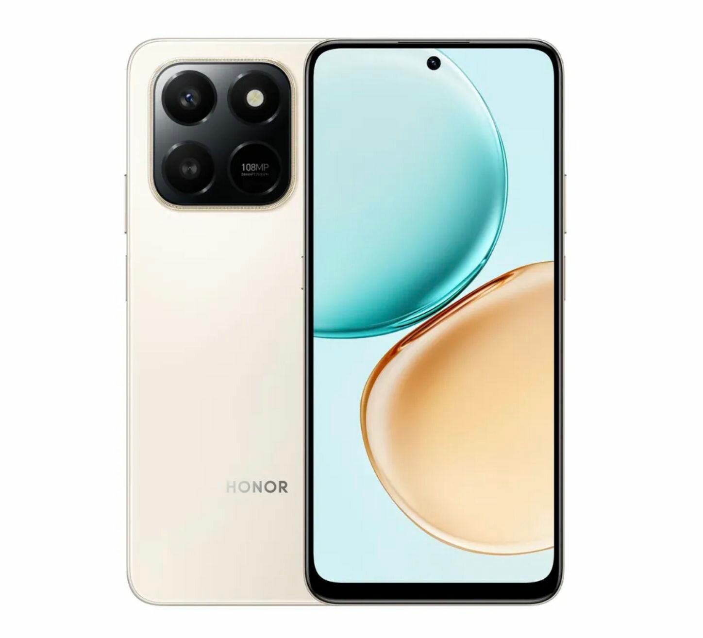 Смартфон Honor X7d 8/128 ГБ Ростест, Dual nano SIM, золотой