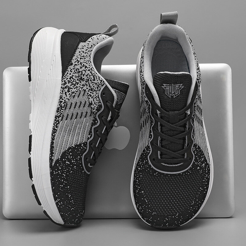 Кроссовки с широким носком, в парном стиле, легкие и дышащие, сетчатые, больших размеров, повседневные кроссовки для бега для мужчин (размеры 36-46)