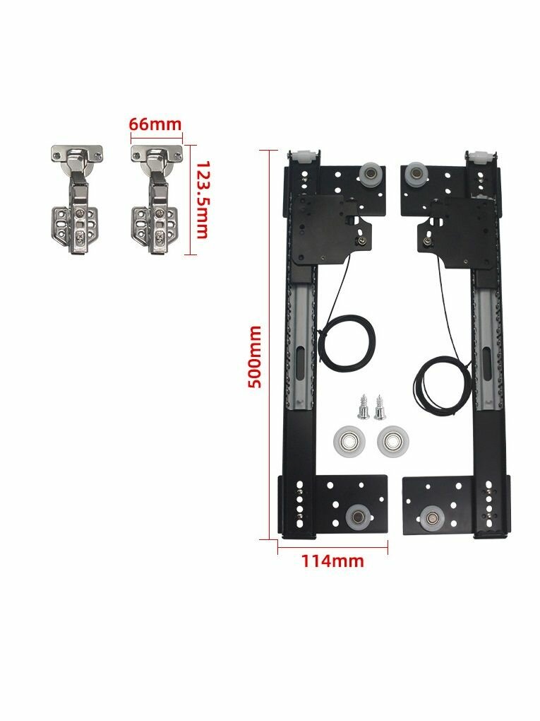 Фурнитура для раздвижных складных дверей Склад-Гармошка Скрытый монтаж Для шкафов-купе