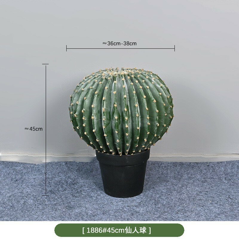 Искусственный кактус в форме шара, фальшивое зеленое растение, декор для окна, мягкое украшение, пустынный ландшафт, сизаль, искусственный кактус драцена, дерево тысячелетия