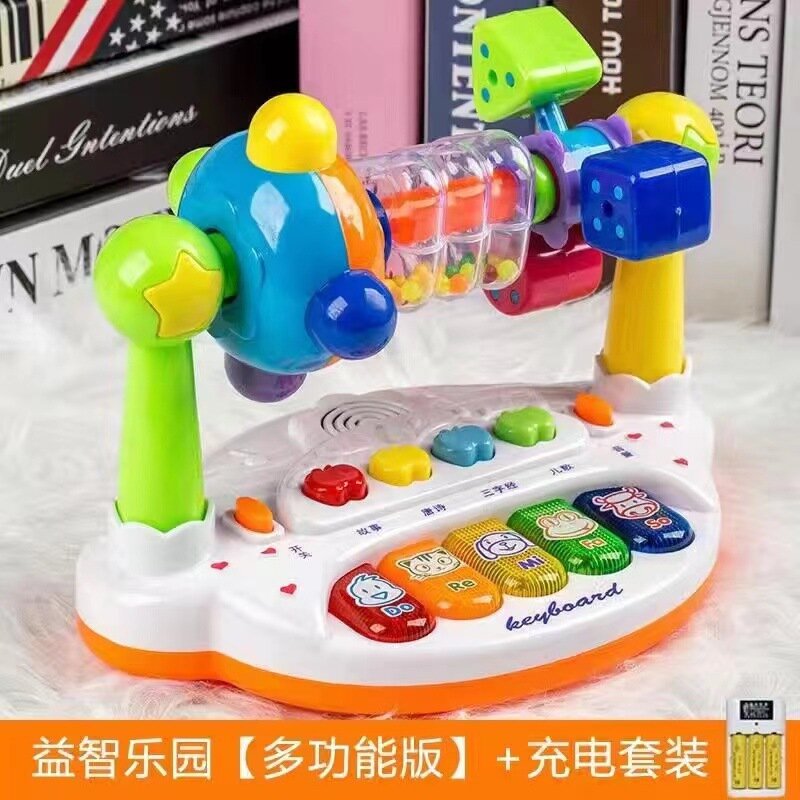 Музыкальная образовательная игрушка Phenom с подсветкой и музыкой для детей, раннее обучение, сюжетная машина, электронная клавиатура для детского сада оптом