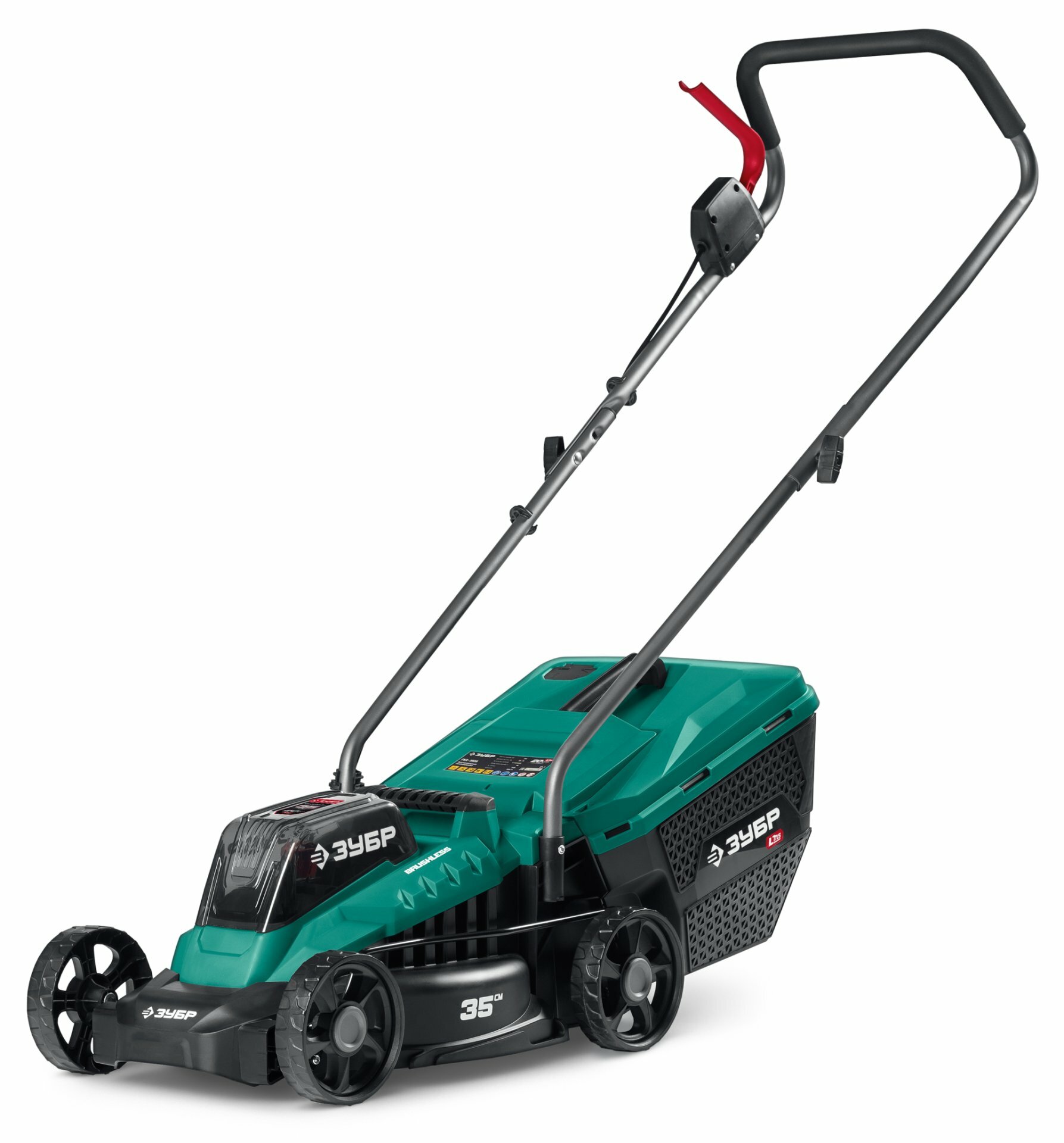 ЗУБР 20 В, 350 мм, без АКБ (LMS), газонокосилка аккумуляторная бесщеточная (ГКЛ-2035)