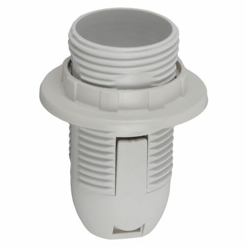 Патрон E14 с кольцом пластик бел. (х50) (50/400/14400) Эра Б0043746