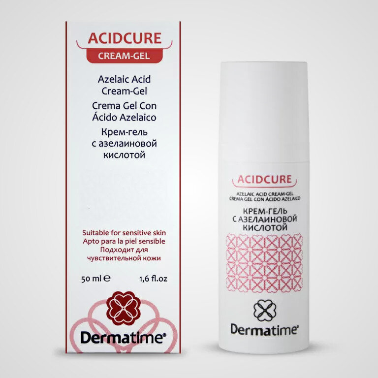 Крем-гель с азелаиновой кислотой 50 мл DERMATIME ACIDCURE Azelaic Acid Cream-Gel Крем-Гель 50 мл