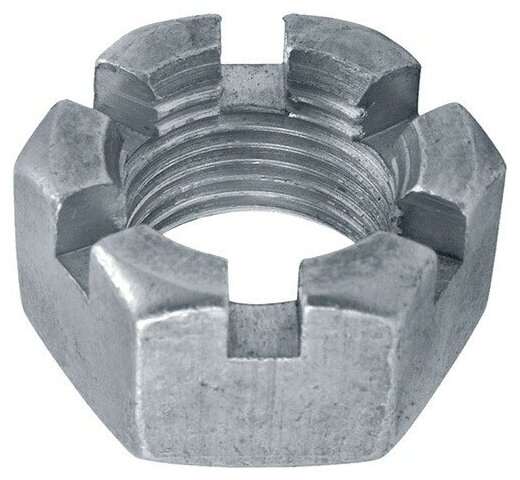Гайка корончатая DIN937 М20 низкая 17H ц SW 30 (упак 10 шт)