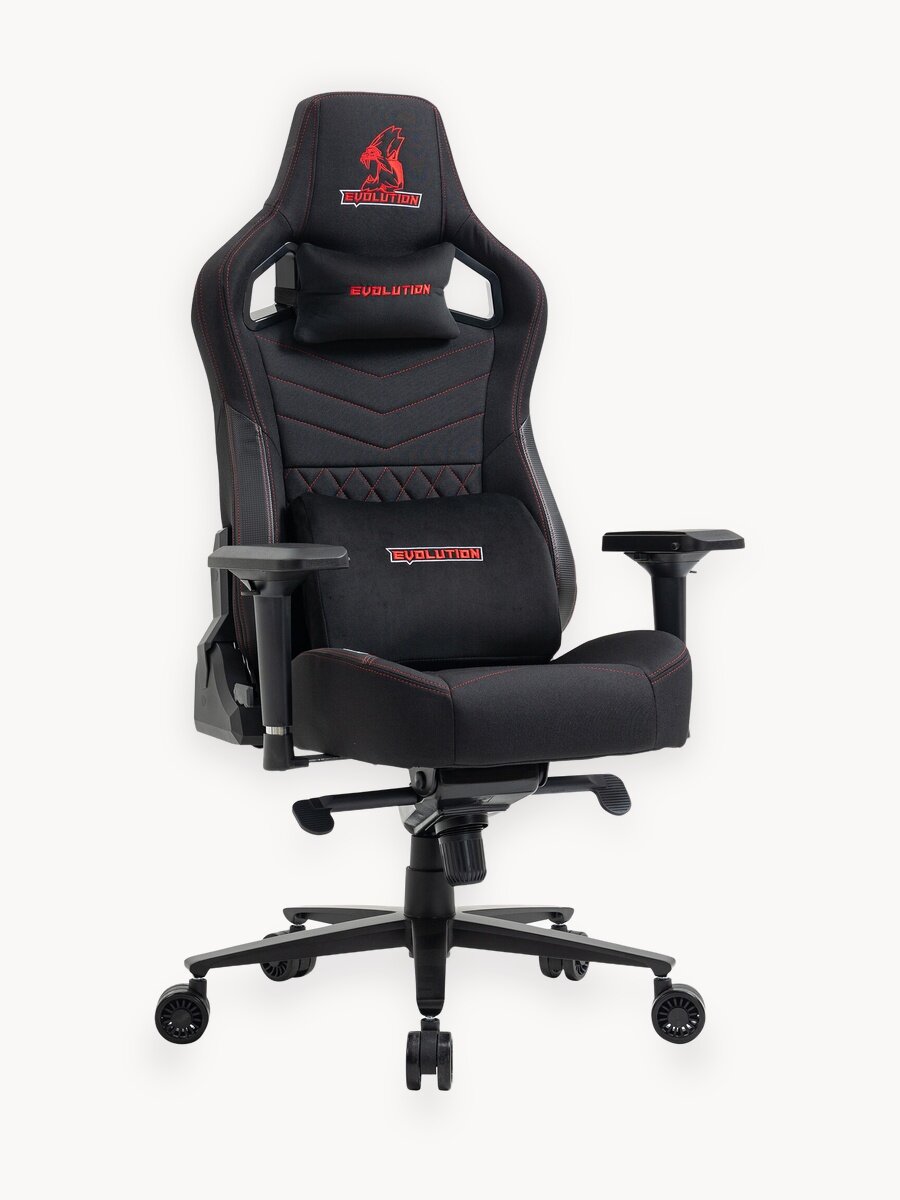 Игровое компьютерное кресло EVOLUTION NOMAD Black/Red, тканевое, Мультиблок