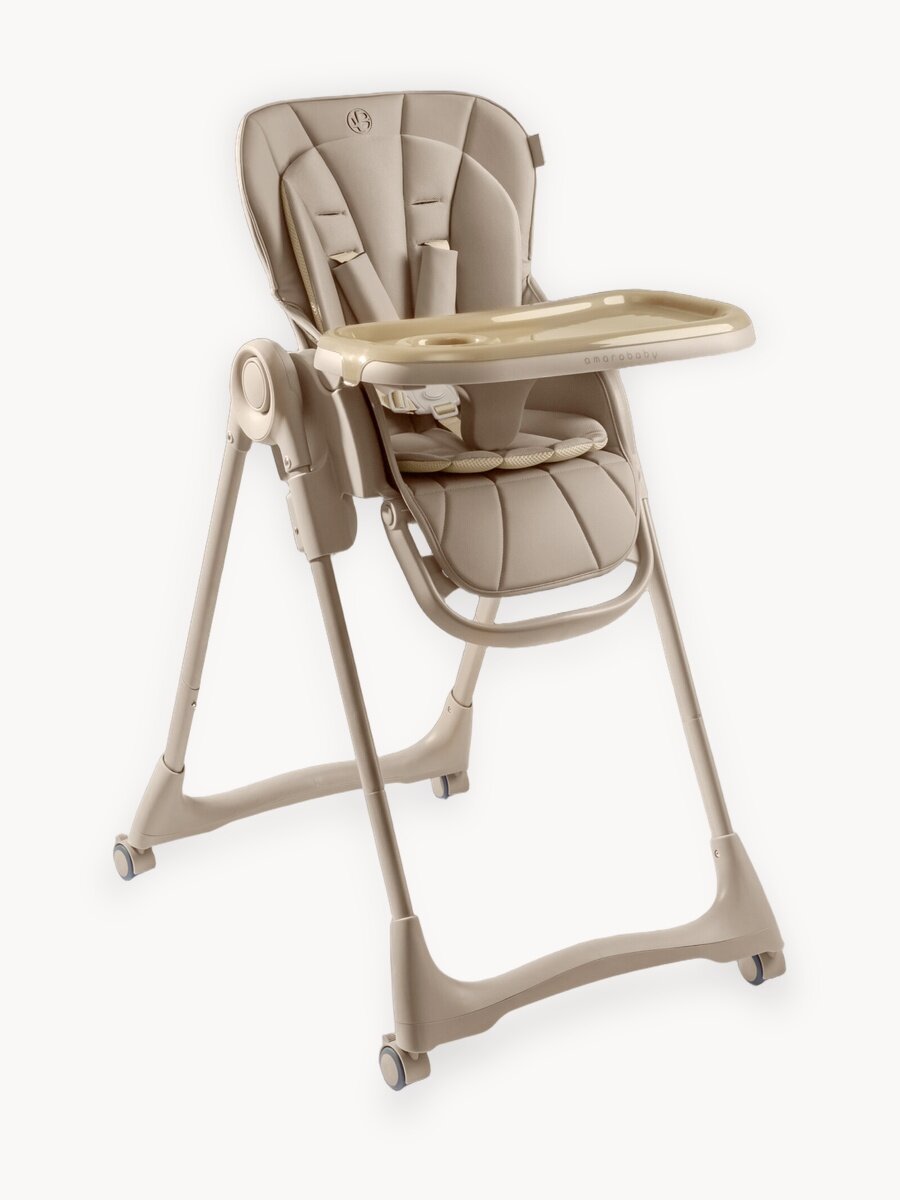 Стульчик детский для кормления Amarobaby, Gourmet, бежевый