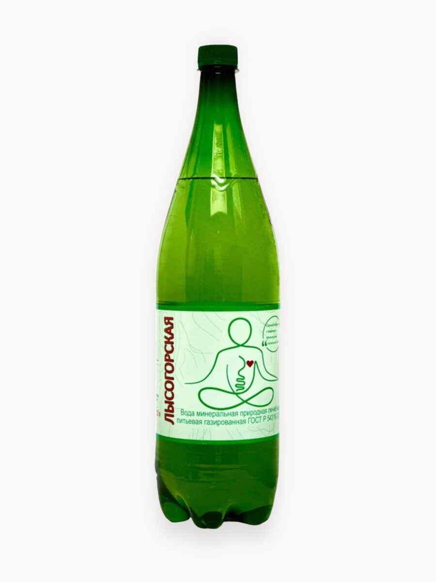 Минеральная вода Лысогорская газированная лечебная с магнием, для похудения 1.5л