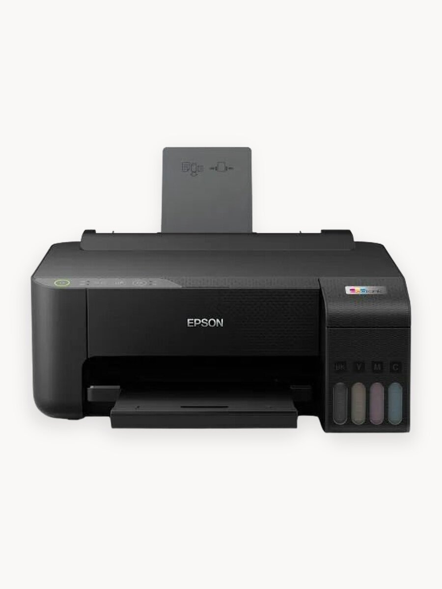 Epson Принтер струйный L1250 (Русская версия) + Набор оригинальных чернил + Wi-Fi + Подходит для сублимации, черный