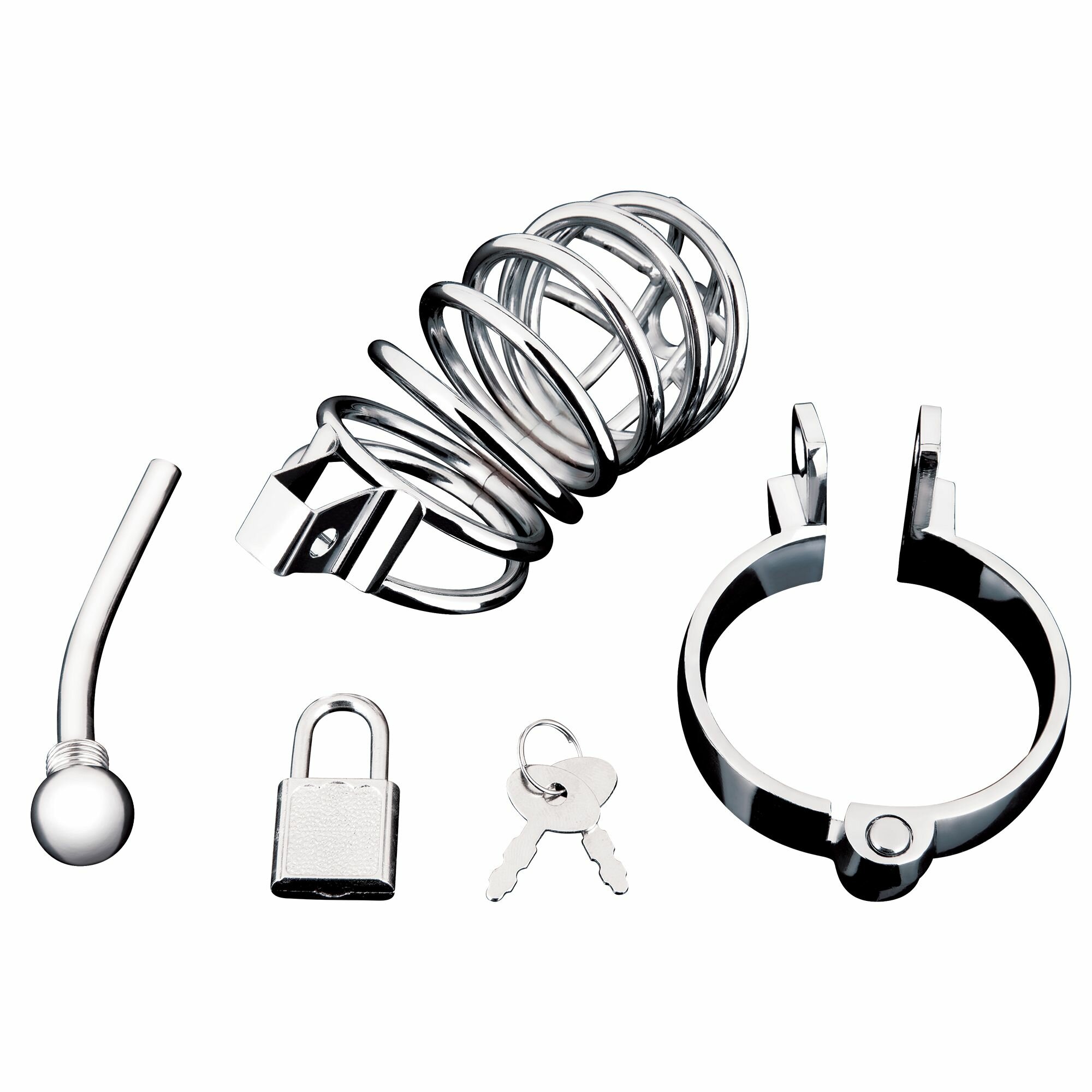 Blue Line Металлическая клетка Urethral Play Cage (BLM5016), серебристый