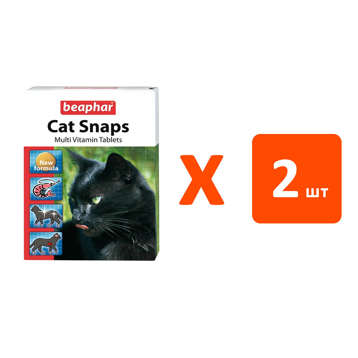 Лакомство BEAPHAR CAT SNAPS для кошек витаминизированное (75 шт х 2)