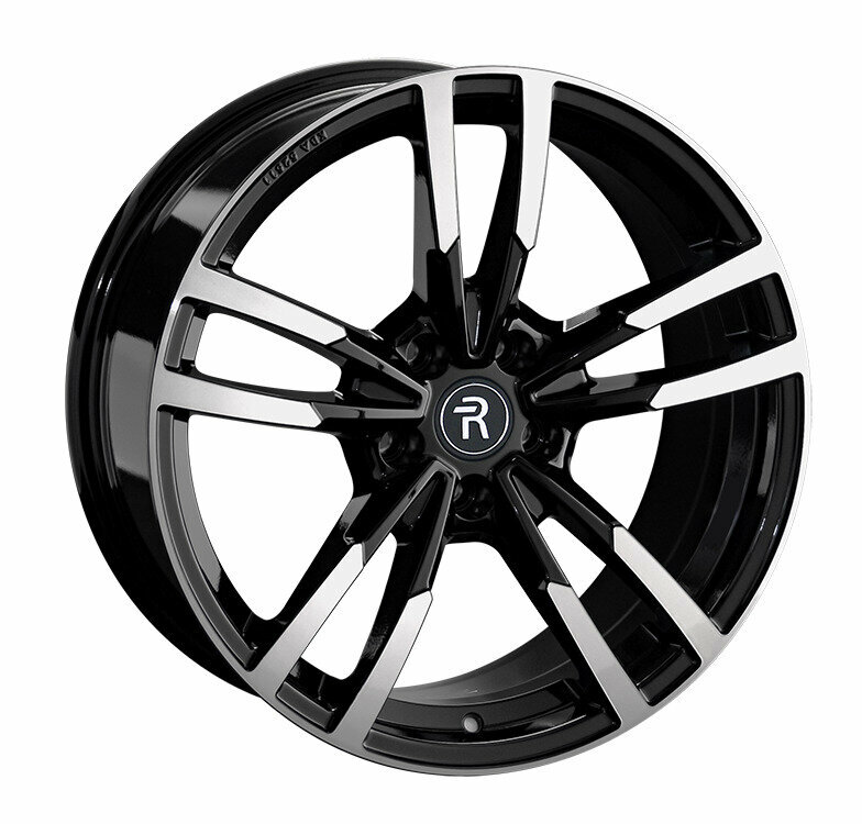 Колесный диск Replay CL20 18x8" PCD5x120 ET37 D67,1 черный глянцевый с полированными лучами