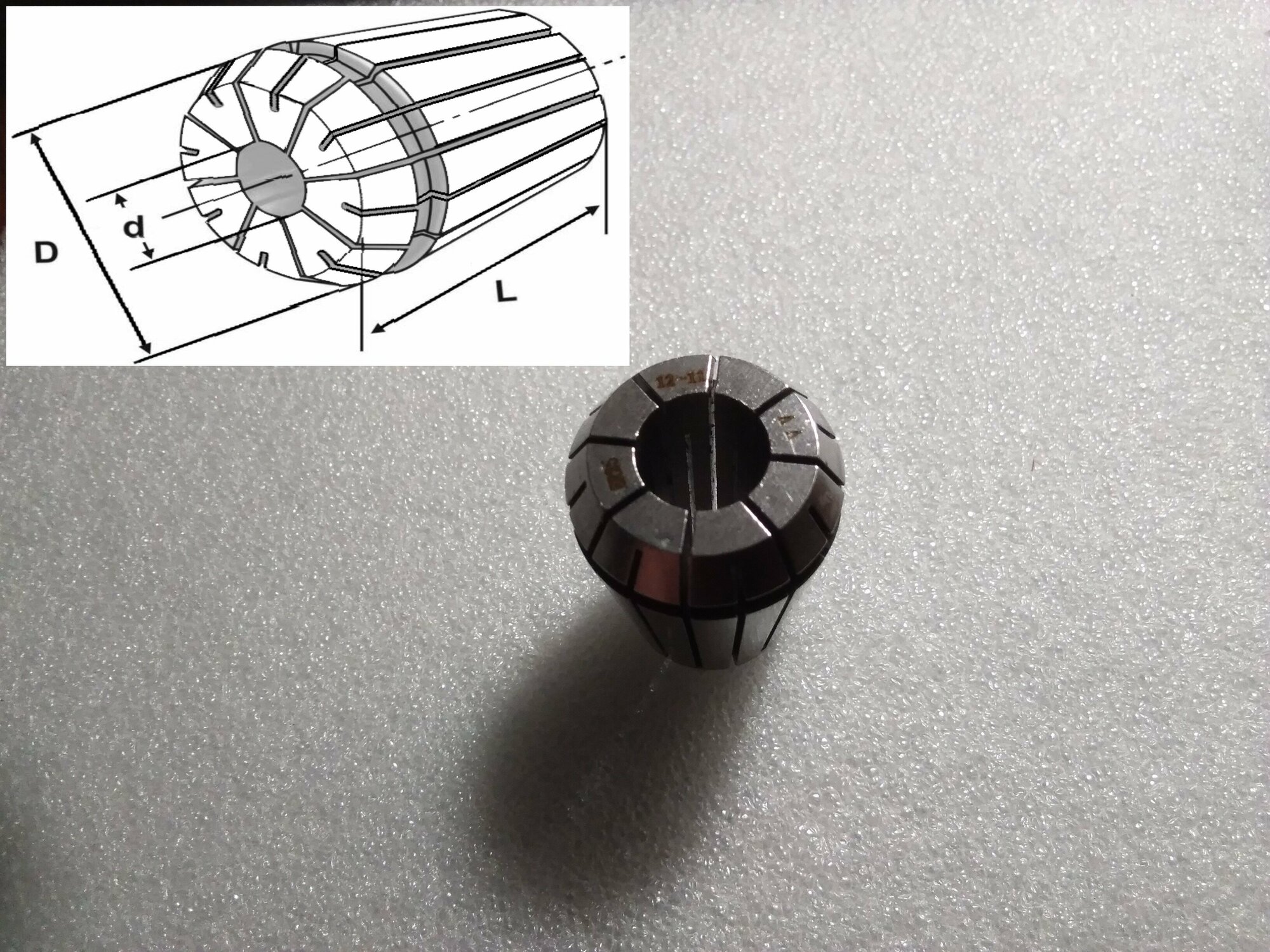 Цанга ER25-11-12, D-26/ d-11-12 /L-34 AA series для ЧПУ станка
