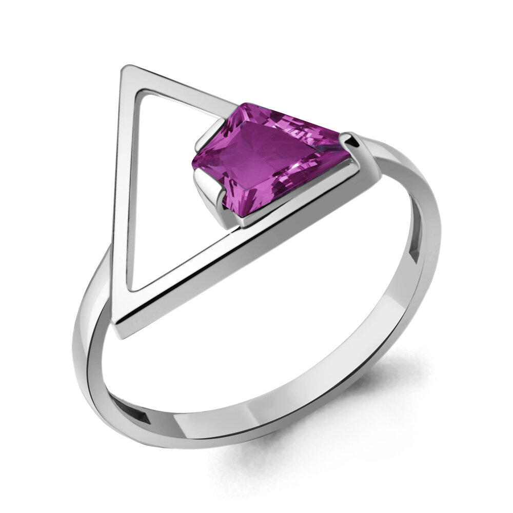 Кольцо, серебро, 925 проба, кристалл