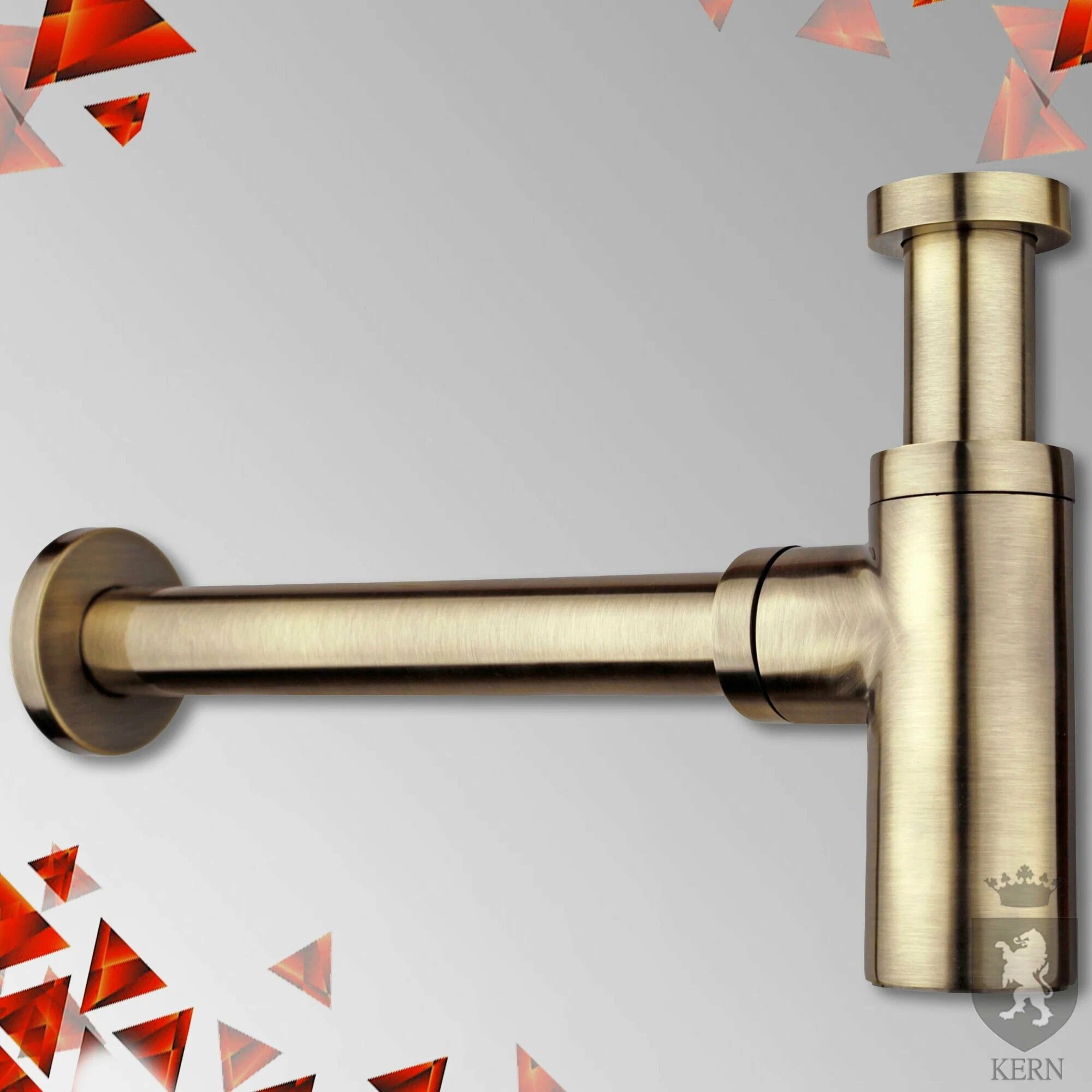 Сифон для раковины круглый KERN 1073 бронза