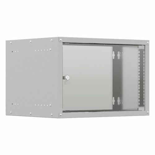 Шкаф коммутационный NTSS Lime NTSS-WL6U5545GS настенный, стеклянная передняя дверь, 6U, 550x370x450 мм