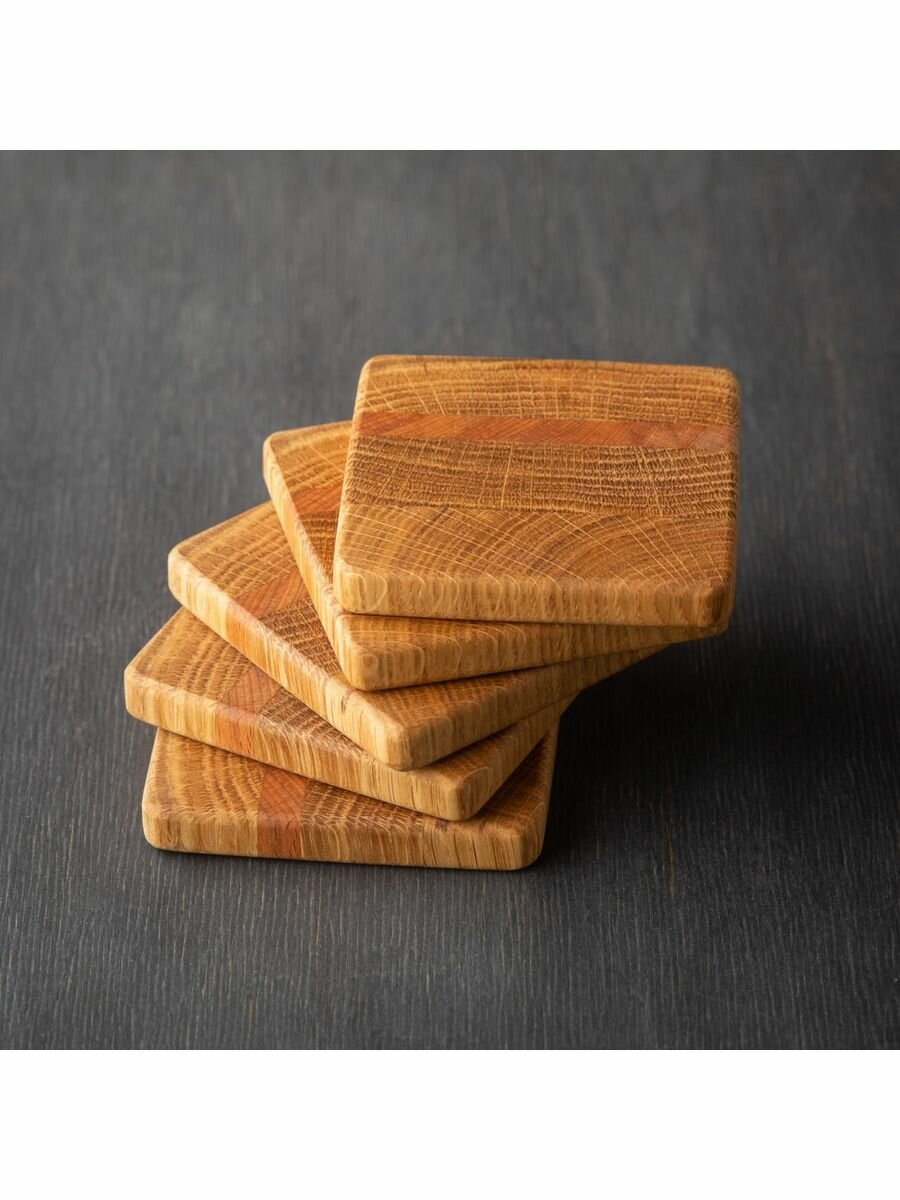 Набор стаканов ручной работы для горячих напитков, дерево, бежевый, 2 шт.