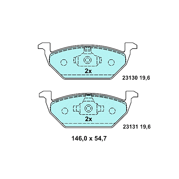 ATE 13.0470-7111.2 (1J0698151 / 1J0698151A / 1J0698151B) колодки тормозные дисковые ceramic
