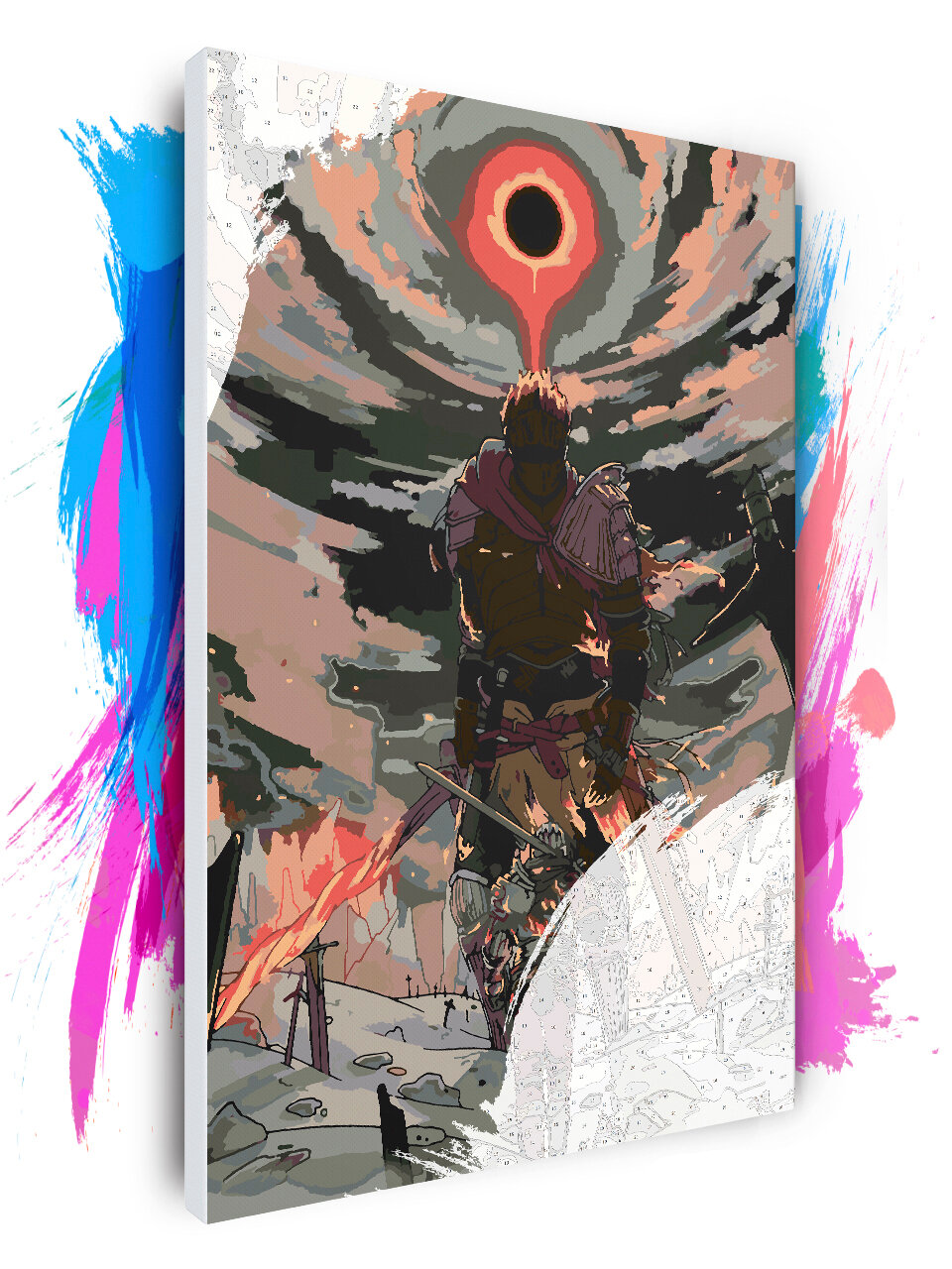 Картина по номерам на холсте Dark Souls Art, 40 х 60 см