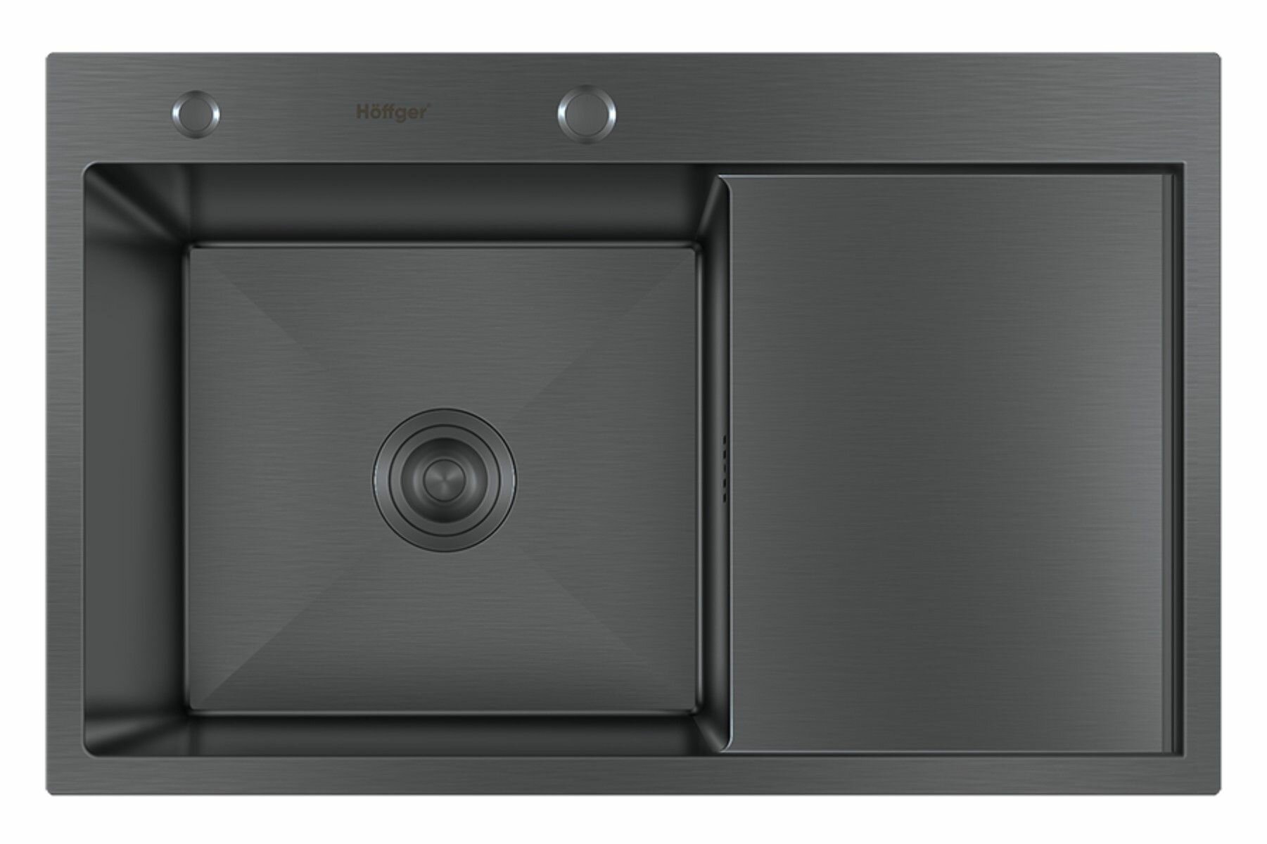 Мойка для кухни HOFFGER 7850L BLACK (Чаша слева)