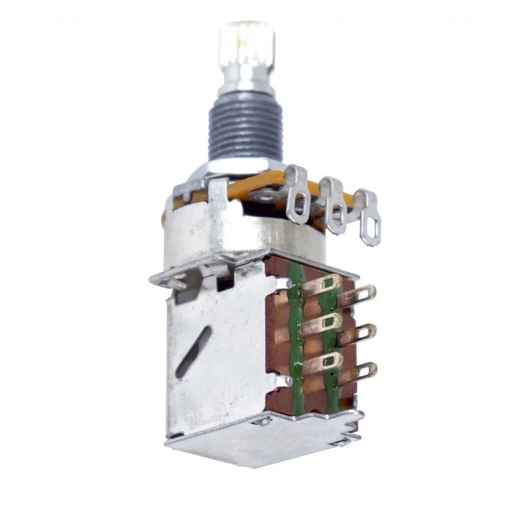 Потенциометр для гитары Paxphil H75 Push-Pull, 500кОм (лин), линейный, аксессуар для музыкального инструмента