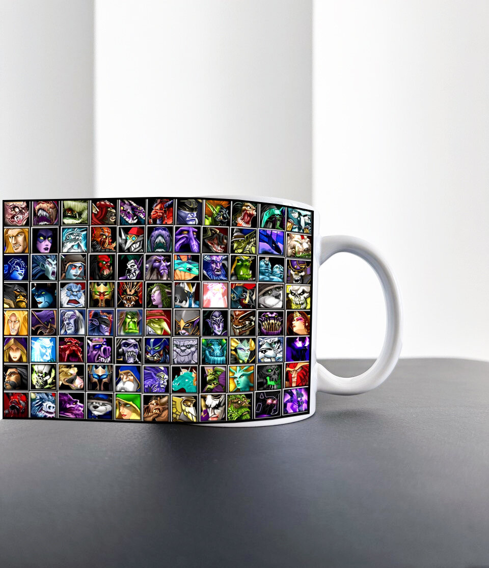 Кружка бокал с героями Dota Дота