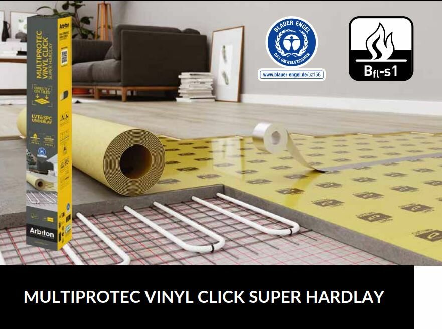 Подложка Arbiton Multiprotec Vinyl Click Super Hardlay 1,1 мм (уп./9x1м/9м2)