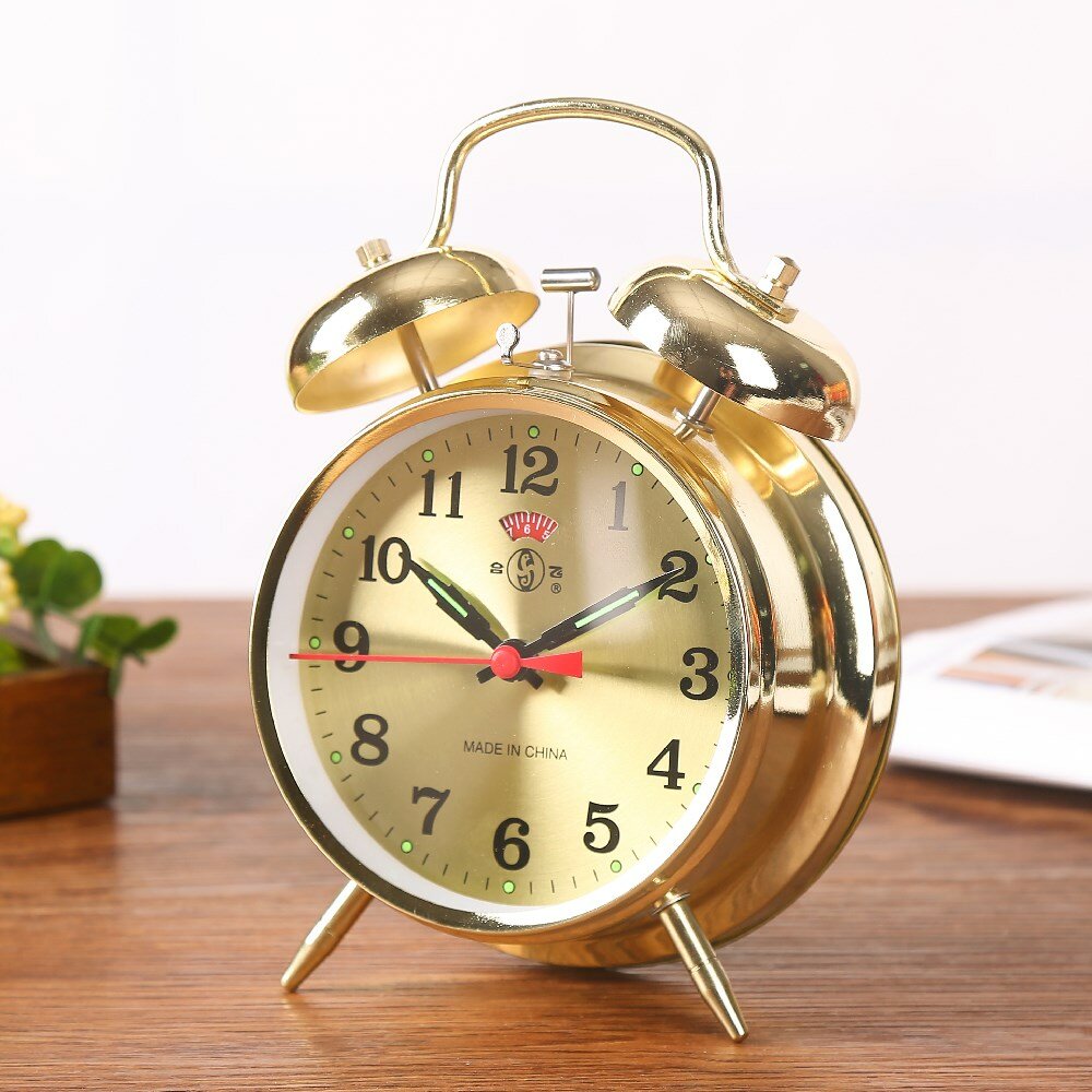 Светящийся механический заводной будильник из Хэфэя, электронный громкий будильник с курочкой, поедающей рис, ретро-ностальгический старинный будильник.