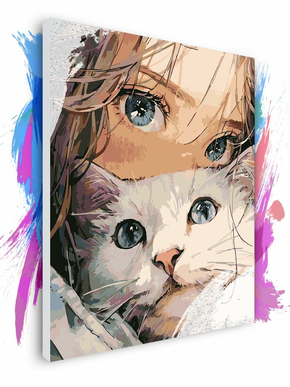 Картина по номерам на холсте Глаза в глаза 3, 40 х 50 см