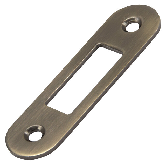 Планка ответная бронза 8,2х2,2 см для дверной фурнитуры крепёжный элемент