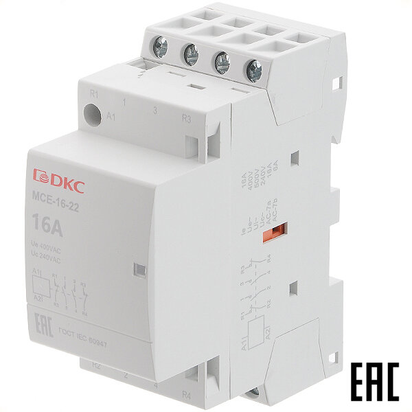 Контактор модульный 16А 240В 2з+2р на Din-рейку MCE-16-22-A240 ДКС