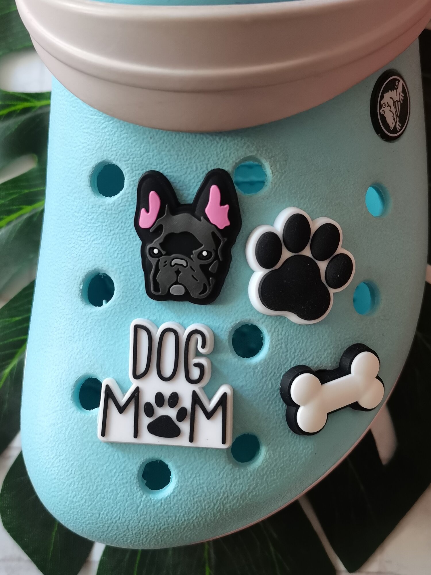 Джибитс для crocs собака бульдог