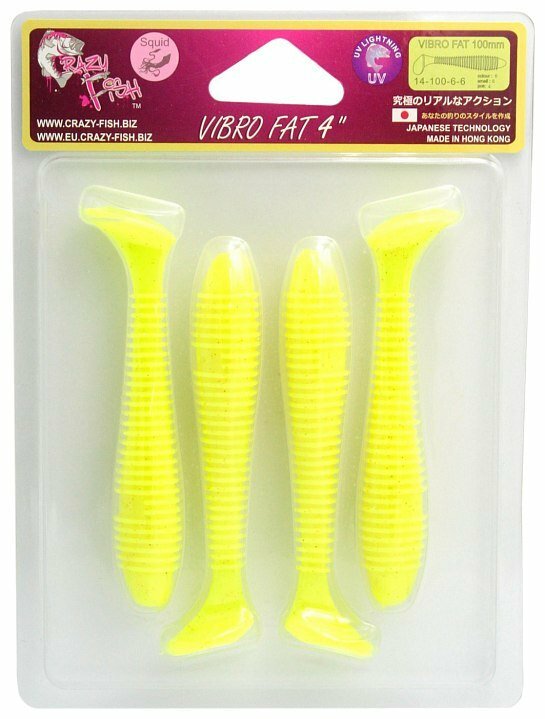 Crazy Fish Vibro Fat 4' 14-100-6-6-GN87 приманка для ловли крупной щуки и судака в водоемах