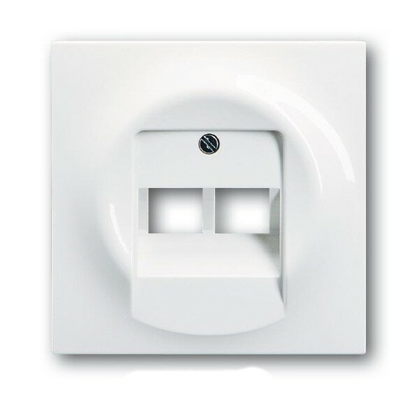 Накл. АВВ Impuls для тел/ком роз.2-ая белый бархат