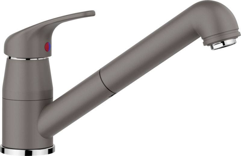 Смеситель для кухни Blanco Daras-S Silgranit вулкан серый (выдвижной шланг)